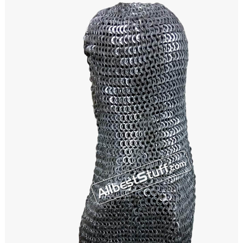 Flat Riveted Flat Solid Aluminum Chain Mail Hood 10 mm