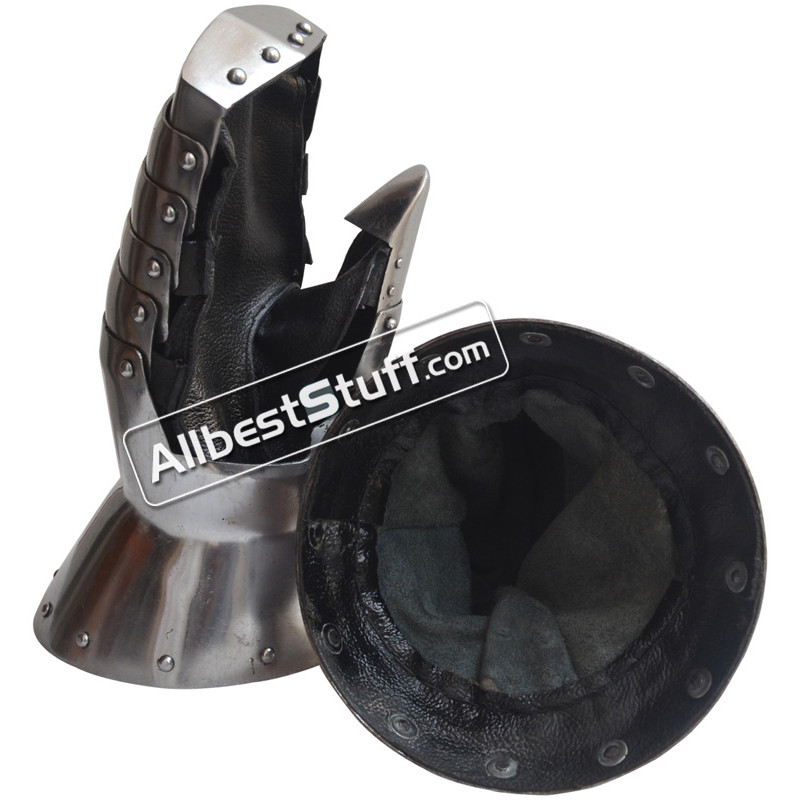 SALE! Medieval Heavy 16 Gauge Steel Mitten with Leather Gloves