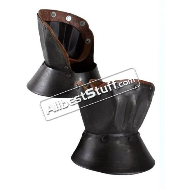 Medieval Gauntlets Hourglass with Leather Gloves wrist protection