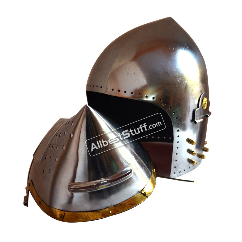 Medieval Armour Pig Faced Bassinet Hounskull Helmet