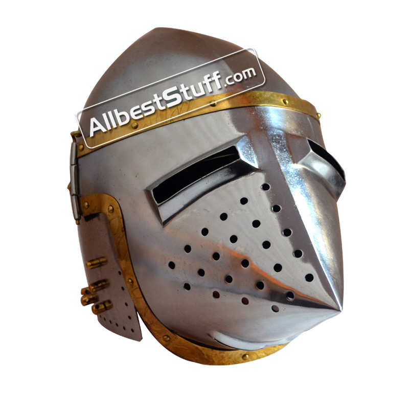 Medieval Armour Pig Faced Bassinet Hounskull Helmet
