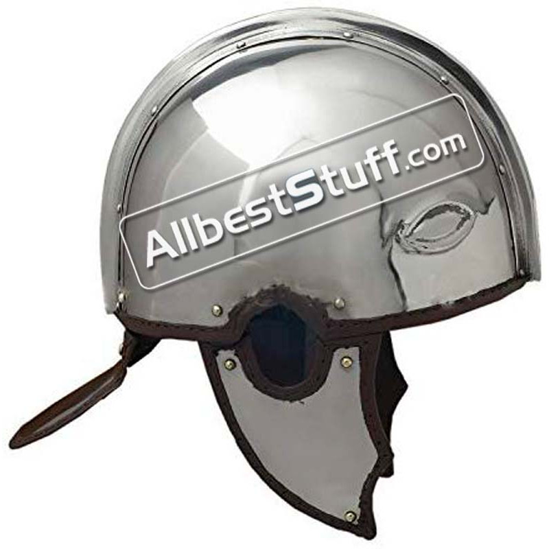 Medieval Late Roman Made of 18 Gauge Steel Helmet Intercisa I