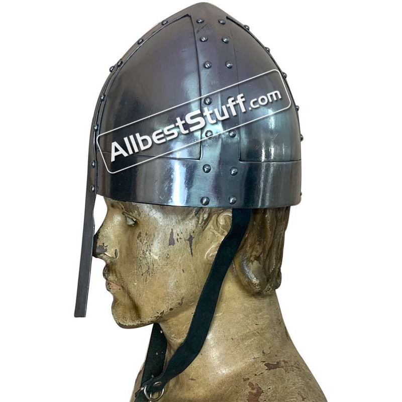 Medieval Viking Spangenhelm 18 Gauge Steel Helmet