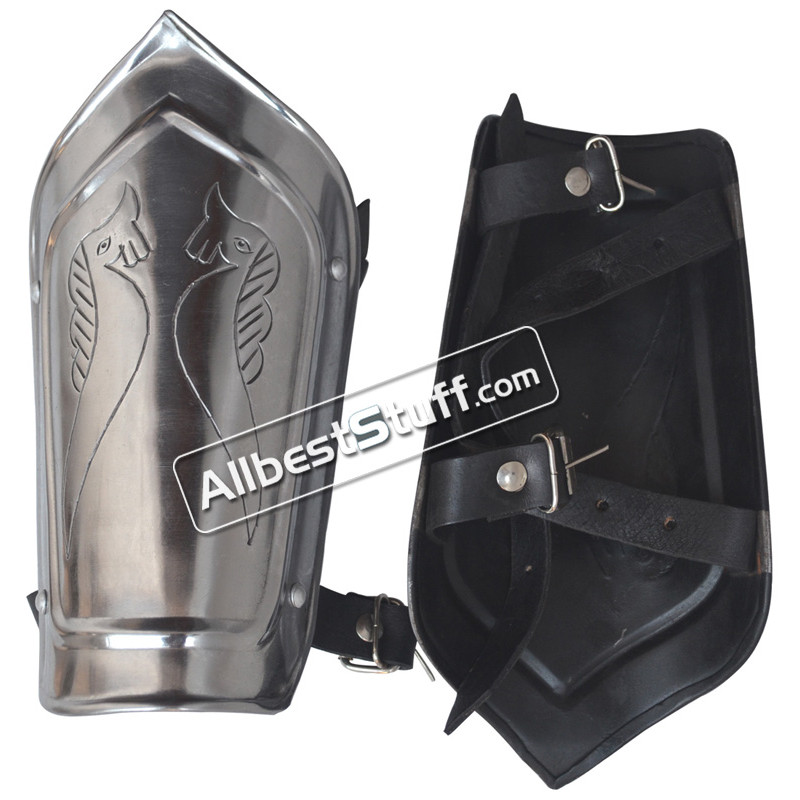 SALE! Medieval Iron Steel Arm Guards Metal Vambraces Spartan Bracers
